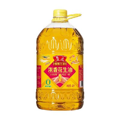 鲁花5S压榨一级浓香花生油4L