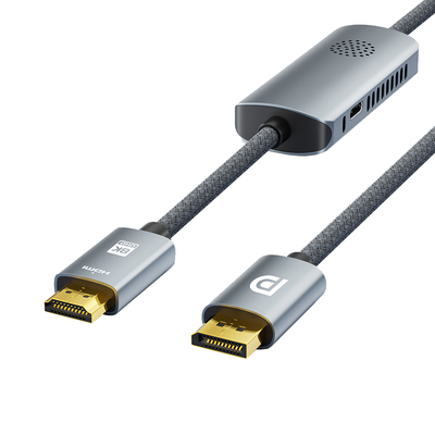 HDMI2.1转DP1.4连接线转接头4K高刷适用显卡电脑笔记本转换显示器