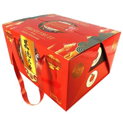 烟台栖霞红富士条纹果礼盒装顺丰