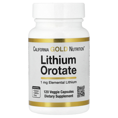 California Gold Nutrition,Lithium Orotate, 5 mg, 120 Veggie
