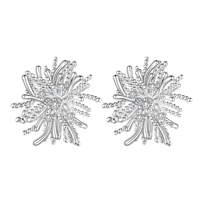 999纯银耳针烟花耳钉女