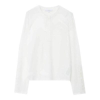 木岸muan欧尼长袖T春秋百搭定制蕾丝百搭简约上衣女DG3-8921