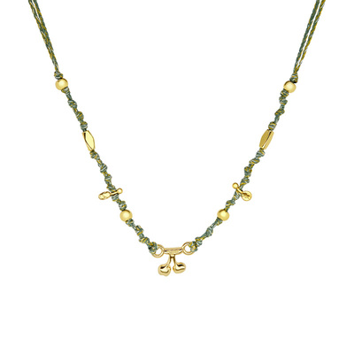 LAZY CIRCLES清新水果彩色编绳项链女樱桃草莓缤纷浪漫仲夏夜配饰