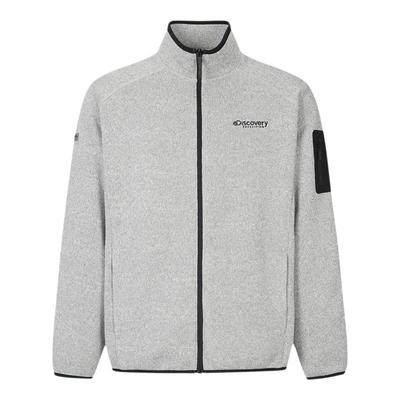 Discovery探索户外登山防泼水抓绒外套立领运动训练服男25秋新品