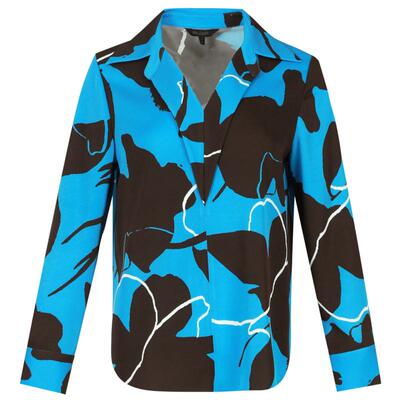 【鹿隐云山】BBLLUUEE/粉蓝衣橱2026春装复古撞色醋酸印花女衬衫