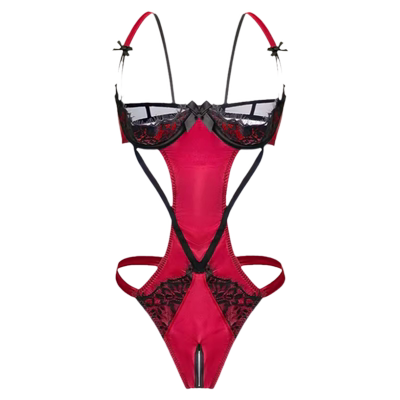 情趣内衣性感开档连体衣小胸聚拢红色血滴子qq睡衣诱惑激情套装女