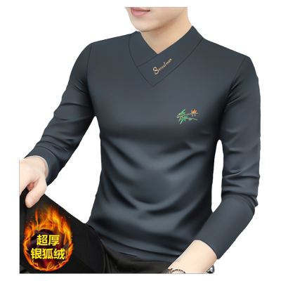 春秋季薄款男士长袖T恤打底衫