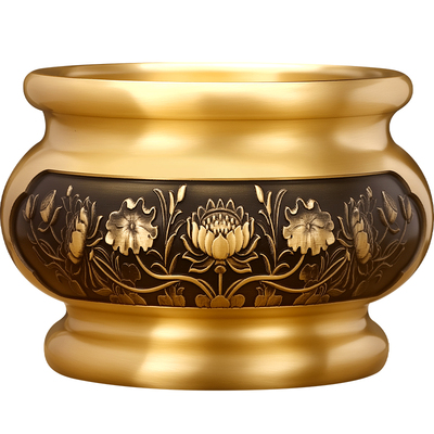 纯黄铜香炉上香家用室内供佛供奉檀香炉线香拜神插香烧香炉香薰炉