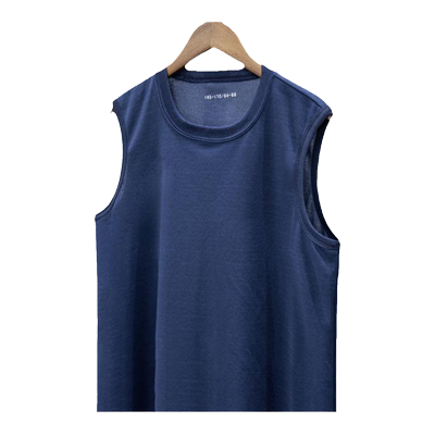 蓝色备勤无袖衫体能训练服速干