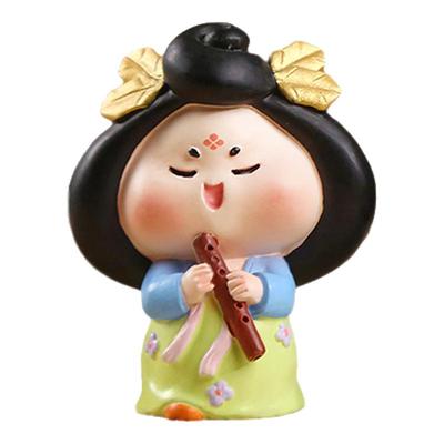 唐妞驾到琴棋书画摇头摆件唐仕女