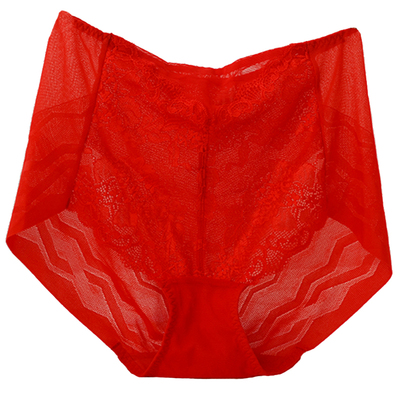 大码本命年高腰透明提臀红内裤