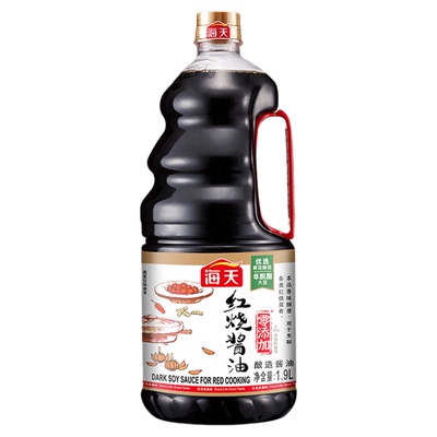 海天红烧酱油1.9L酿造老抽酱油