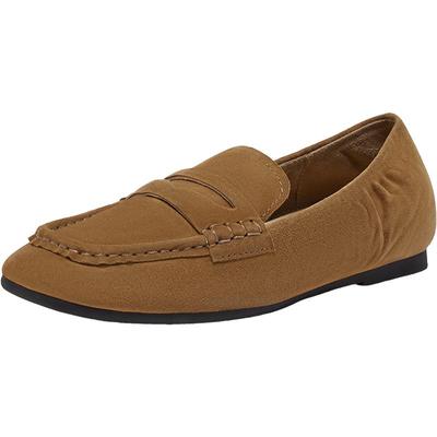 百思图26春新款绒面羊皮鞋miu系乐福鞋英伦豆豆鞋女单鞋UXE01AA6