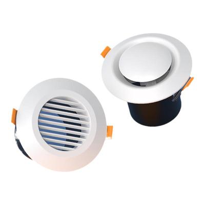 新风圆形卡簧风口吊顶专用可调节