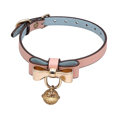 真皮choker项圈可刻字情侣牵引