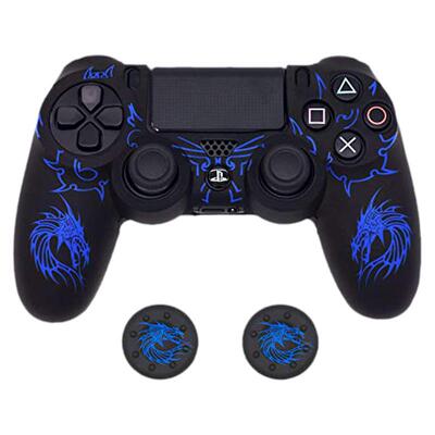 索尼ps4手柄保护套镭雕送摇杆帽