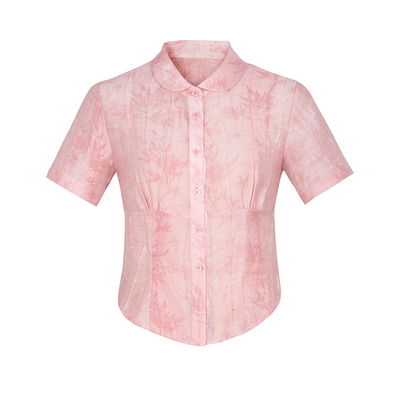 dorydory中式掐腰短袖衬衫