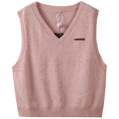 针织无袖毛衣240斤休闲减龄百搭