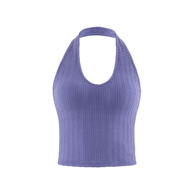 薰衣草紫法式修身性感上衣