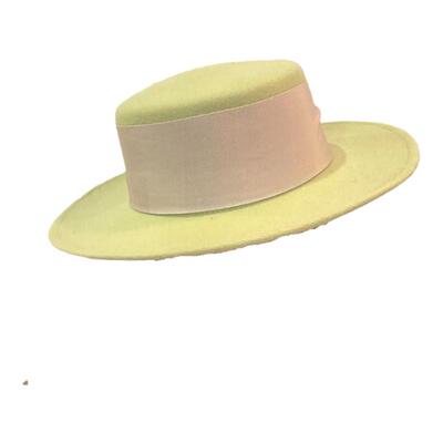 澳洲羊毛毡平顶法式风礼帽