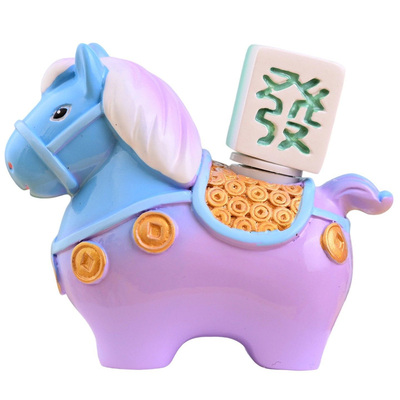 马年新年DIY石膏彩绘可爱小胖马玩偶生肖马吉祥物招财送礼摆件