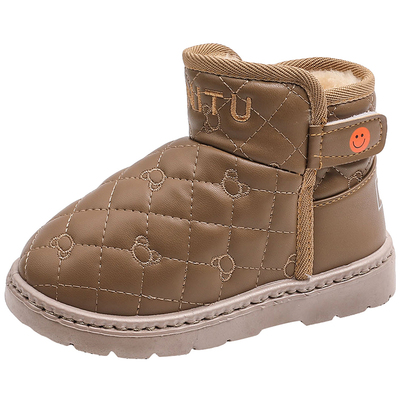 女童鞋雪地靴2025年冬季新款加绒加厚雪地棉儿童大棉鞋男宝宝靴子