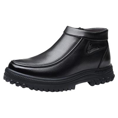 【特大码冬季羊毛棉靴加绒男鞋】