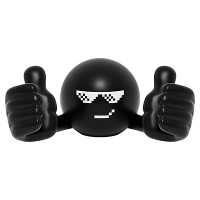 卡通可爱笑脸大拇指手机支架