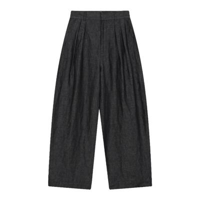 蓝点原创设计师牛仔镰刀裤