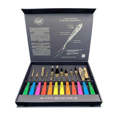 酒庄专用黑色礼品盒油画刀