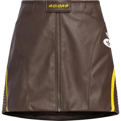 Adidas/阿迪达斯正品三叶草女士人造革赛车风运动半身裙 JM8026