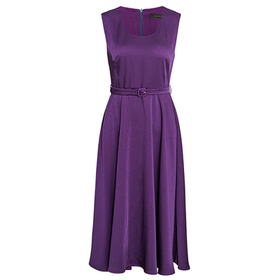 罗衣优雅无袖大摆连衣裙