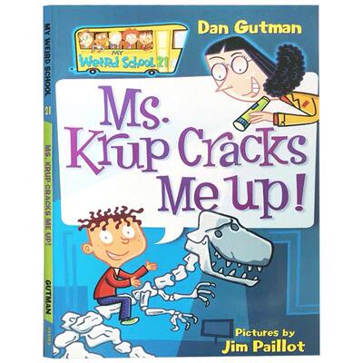 【送音频】美国小学推荐儿童读物My Weird School 疯狂学校#21: Ms. Krup Cracks Me Up! 英文原版章节桥梁书校园幽默故事文学小说