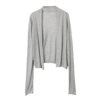 西町村屋休闲百搭针织衫女装秋季新款气质纯色短款开衫XX9B10017