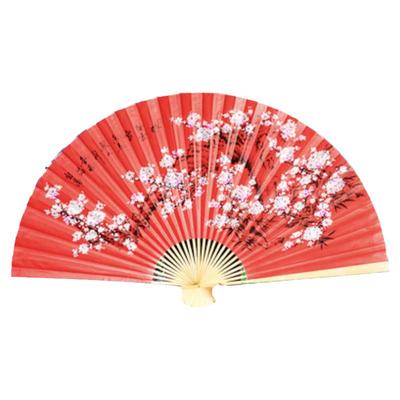 超大挂扇装饰中国风梅花装饰工艺绢布大折扇子影楼道具粘花女宫扇