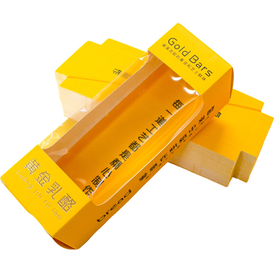 黄金乳酪条包装盒透明贴窗带内托