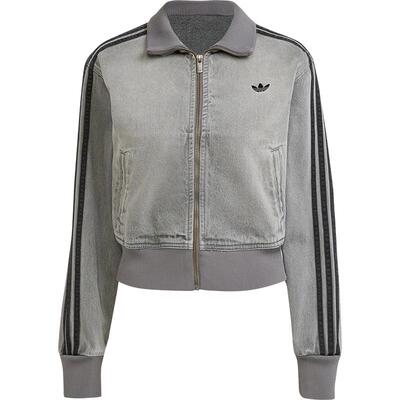 Adidas/阿迪达斯官方正品三叶草女士牛仔立领日常短款外套JY2564