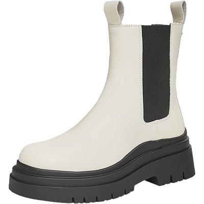 TATA他她英伦厚底切尔西靴女靴子加绒真皮烟筒靴短靴冬季7C960DZ4