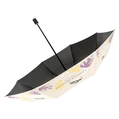 红叶伞黑胶遮阳太阳伞清新折叠便携防晒防紫外线伞女晴雨两用5431