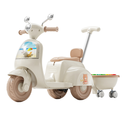 儿童电动摩托车带拖斗