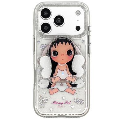 kaia 少女心可爱小玉yuy星星适用苹果17promax手机壳iphone16pro新款13女14pro磁吸支架15pro全包防摔手机套