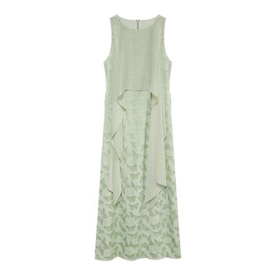 贰羊设计【清隐】三种穿法｜轻盈感气质披肩蝴蝶连衣裙飘带背心裙