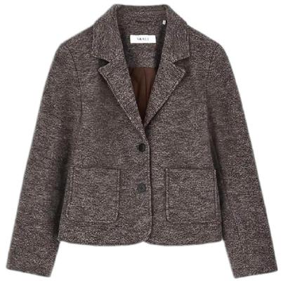 Skall Studio X LOOKNOW设计师品牌25秋冬新品棕色翻领西装女