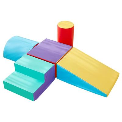 儿童软体爬滑组合宝宝统感训练早教中心爬行梯楼梯婴儿软包滑梯