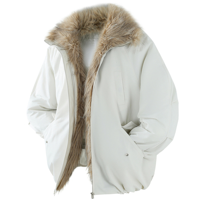 DESIGNSECRETS 25FW美式座山雕毛领羽绒棉服男款保暖情侣棉衣外套