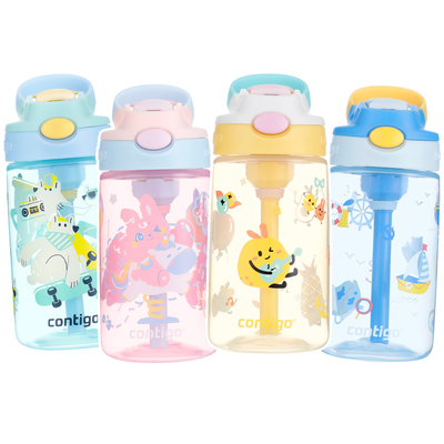 contigo儿童吸管杯耐咬防漏防喷