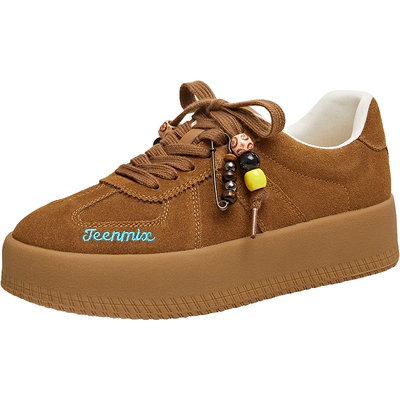 天美意厚底增高阿甘德训鞋运动板鞋女休闲鞋2026春季新款KG154AM6