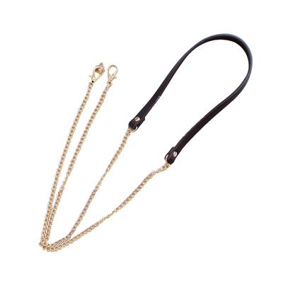 叉子手工箱包配件皮革斜背带链条