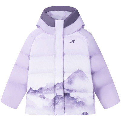 【商场同款】特步童装秋冬新款女童保暖休闲羽绒服儿童运动外套