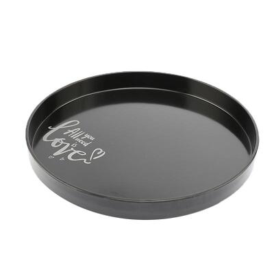 托盘圆形放水杯密胺简约家用客厅圆盘塑料盘子酒店茶杯收纳盘轻奢